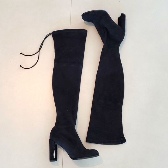 Stuart Weitzman | Shoes | Stuart Weitzman Velvet Black Tieland Over The Knee | Poshmark